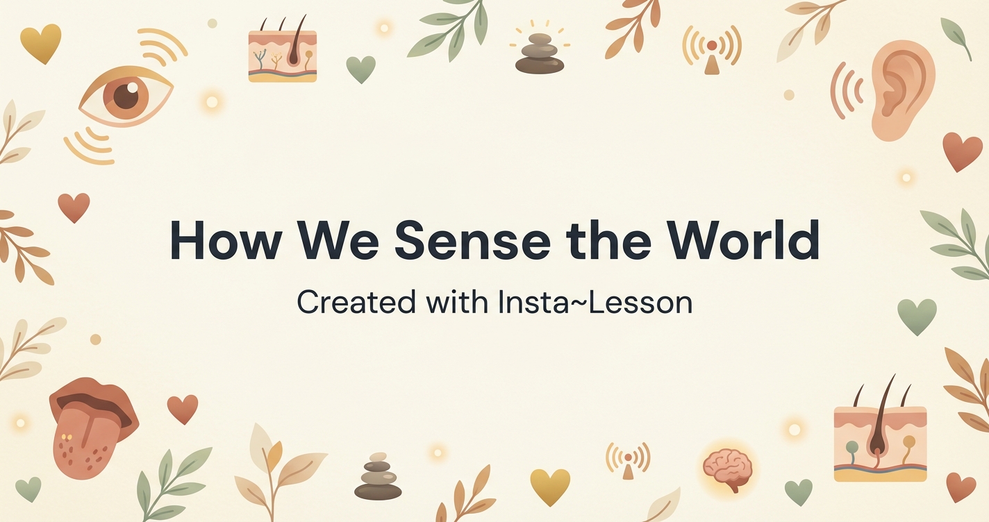 How We Sense The World Lesson Plan for Grade 10th Grade | Free Health ...