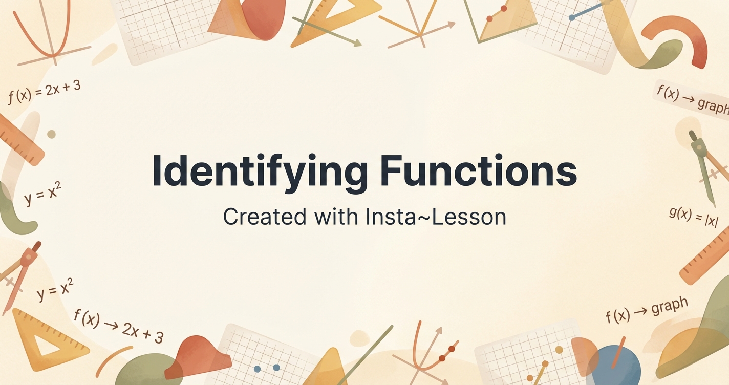 Identifying Functions Lesson Plan for Grade 8th Grade | Free Math Lesson