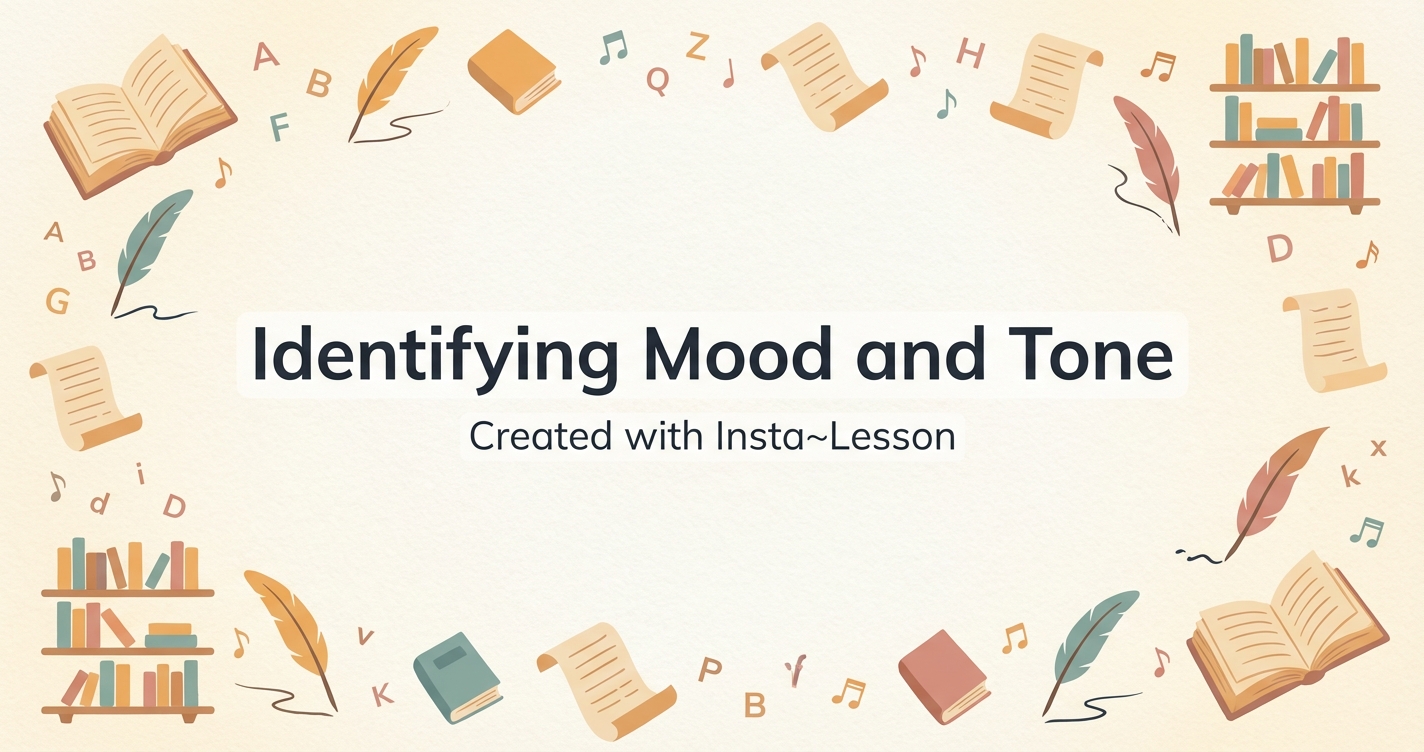 Identifying Mood And Tone Lesson Plan for Grade 6th Grade | Free ELA Lesson