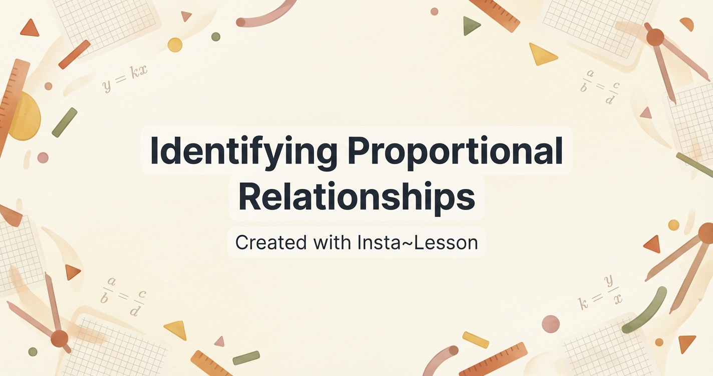 Identifying Proportional Relationships Lesson Plan for Grade 7th Grade ...