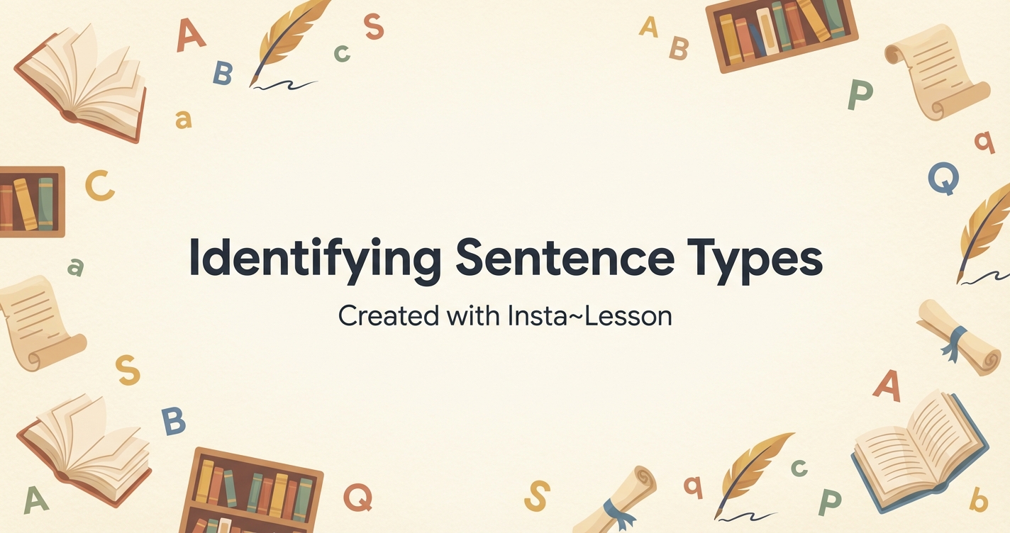 Identifying Sentence Types Lesson Plan for Grade 6th Grade | Free ELA ...