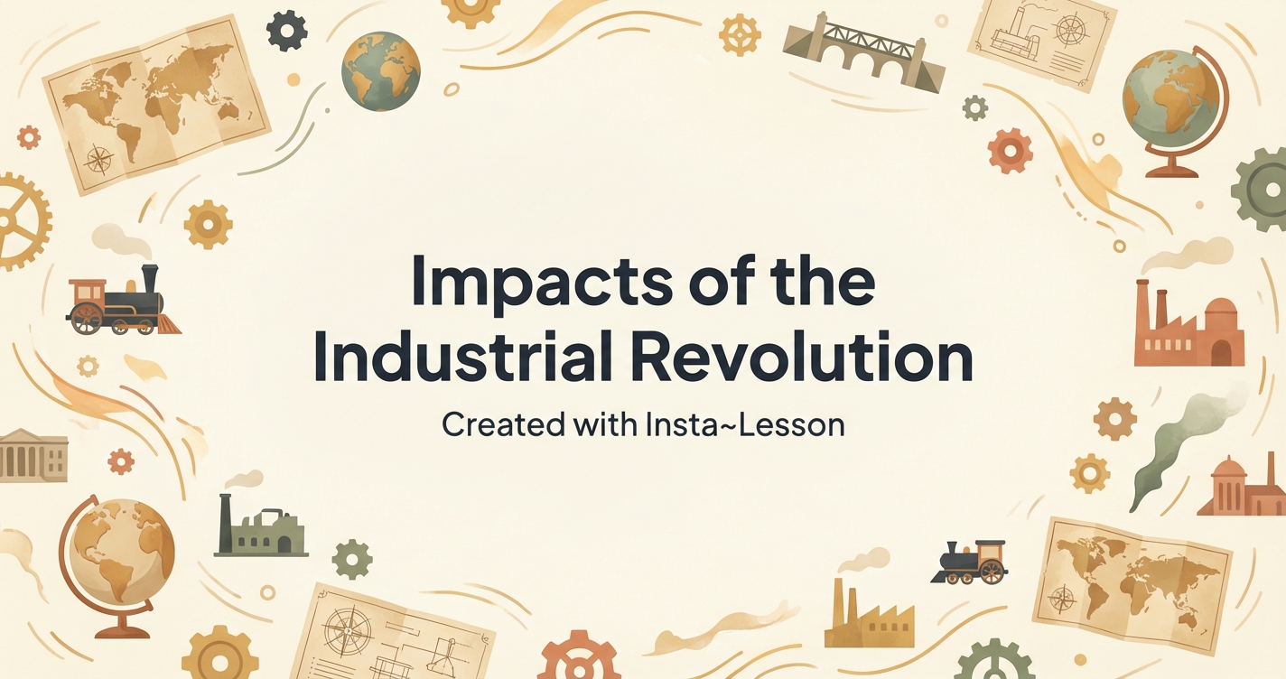 Impacts Of The Industrial Revolution Lesson Plan for Grade 11th Grade ...