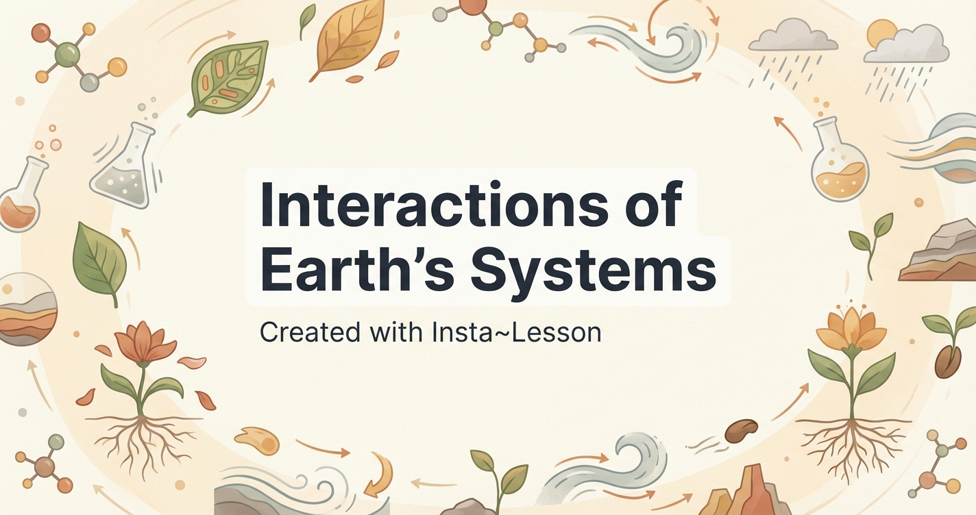 Interactions Of Earth's Systems Lesson Plan for Grade 6 | Free Science ...