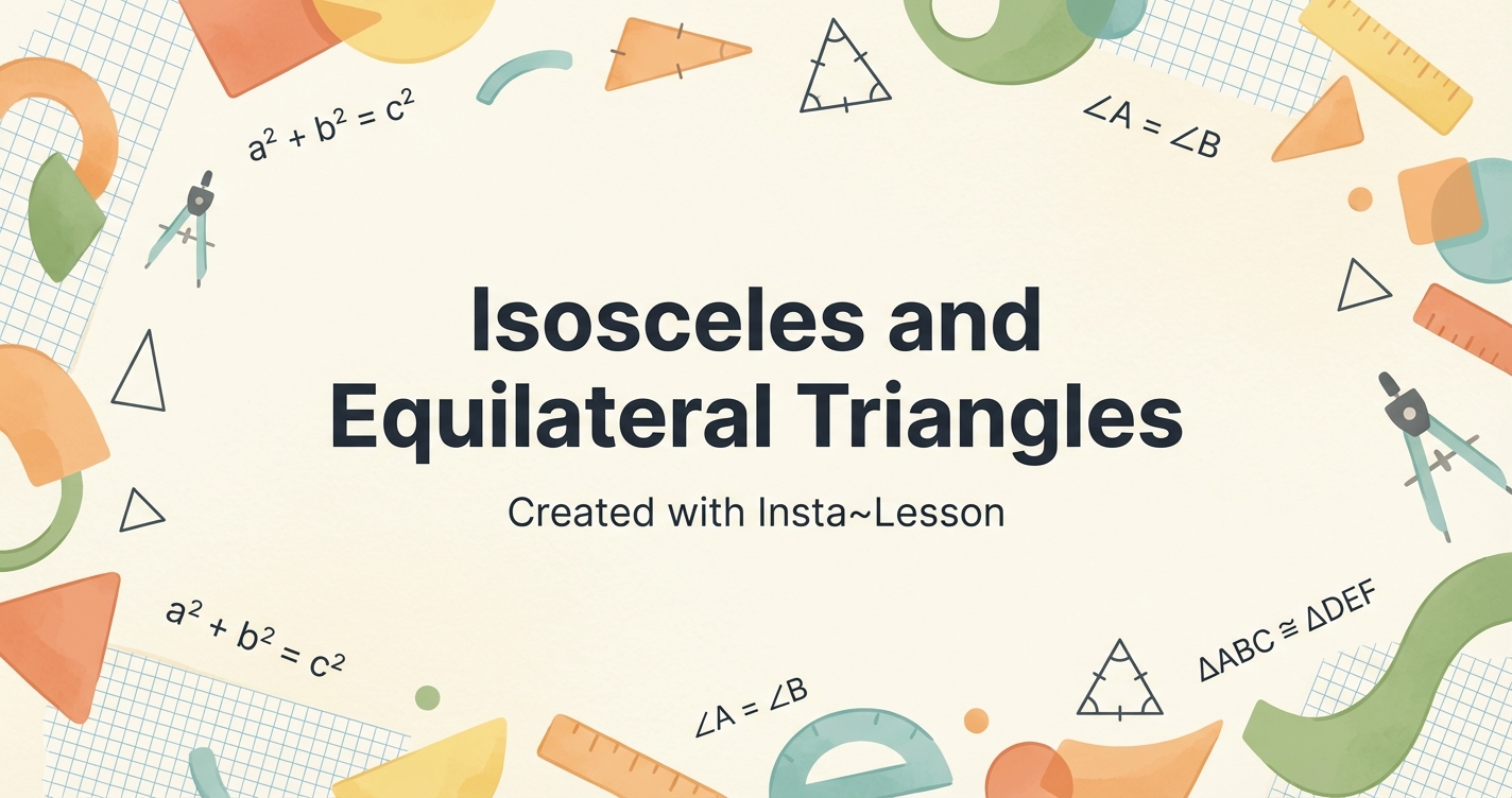 Isosceles And Equilateral Triangles Lesson Plan for Grade 10 | Free ...