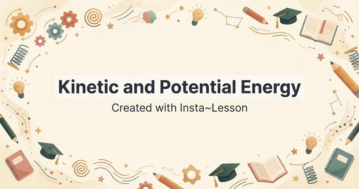 kinetic and potential energy Lesson Plan for 11th Grade | Free Physics ...