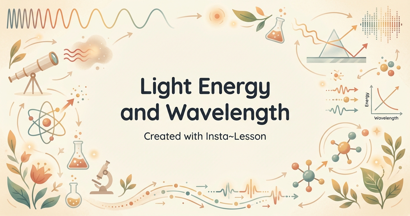 Light Energy And Wavelength Lesson Plan for Grade 11th Grade | Free ...