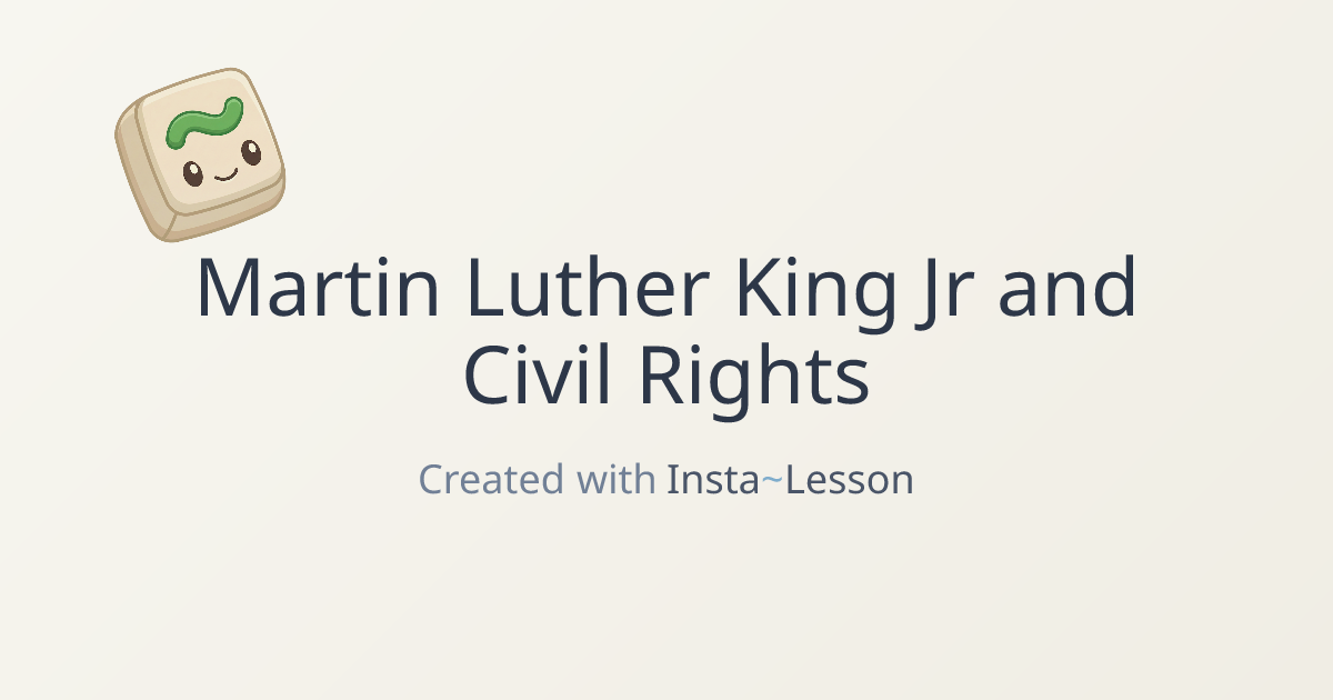 Martin Luther King Jr And Civil Rights Lesson Plan for Grade 6 | Free ...