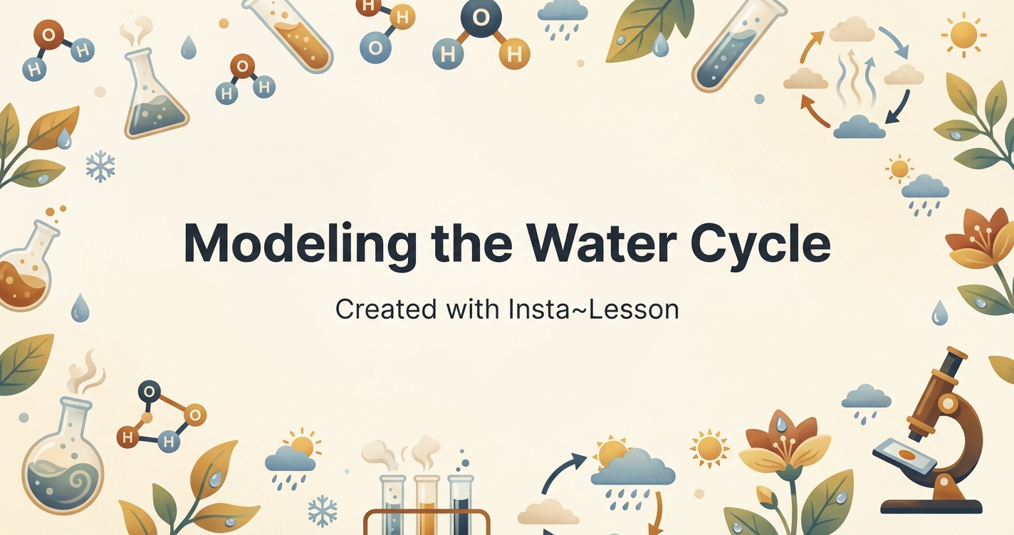 Modeling The Water Cycle Lesson Plan for Grade 12th Grade | Free ...