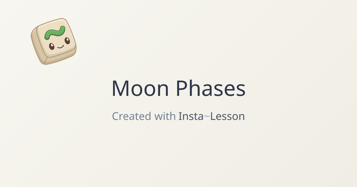 Moon Phases Lesson Plan for Grade 5 | Free Science Lesson