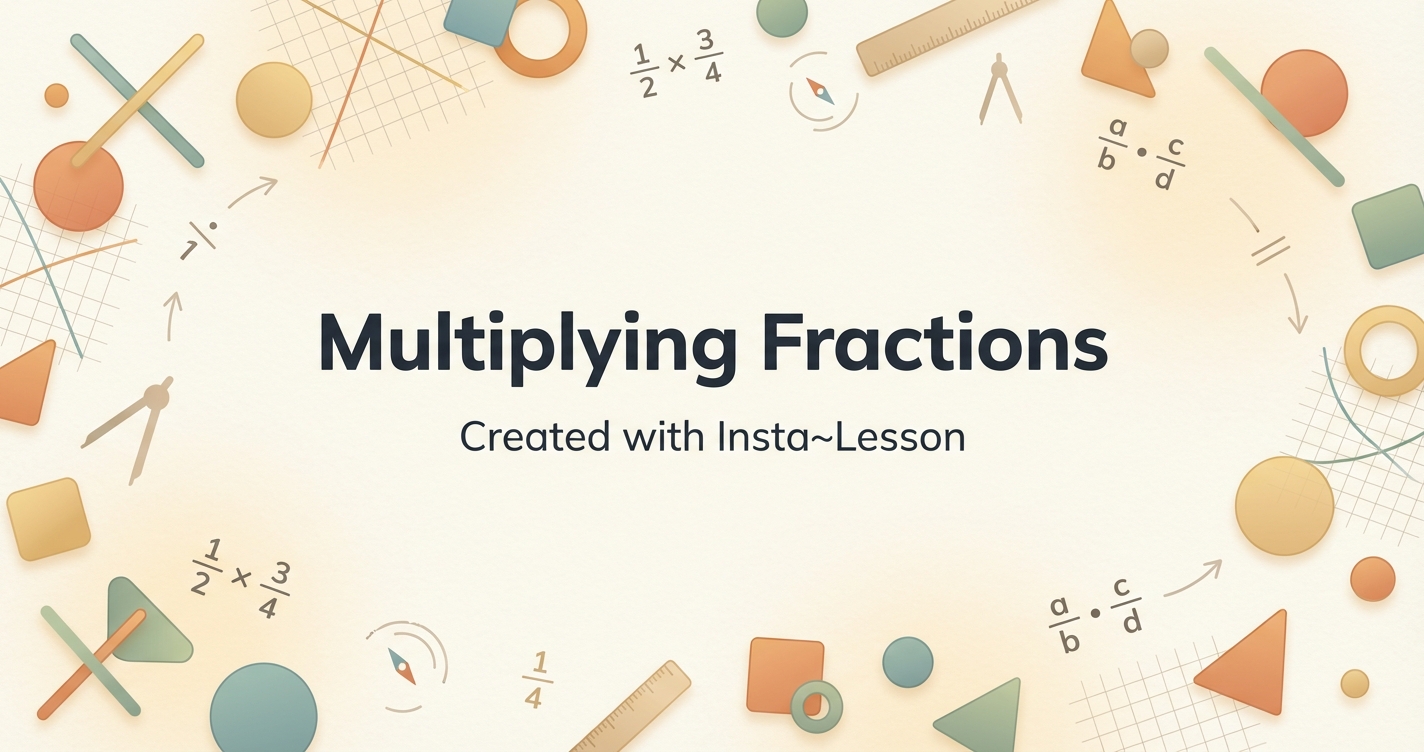 Multiplying Fractions Lesson Plan for Grade 10th Grade | Free Math Lesson