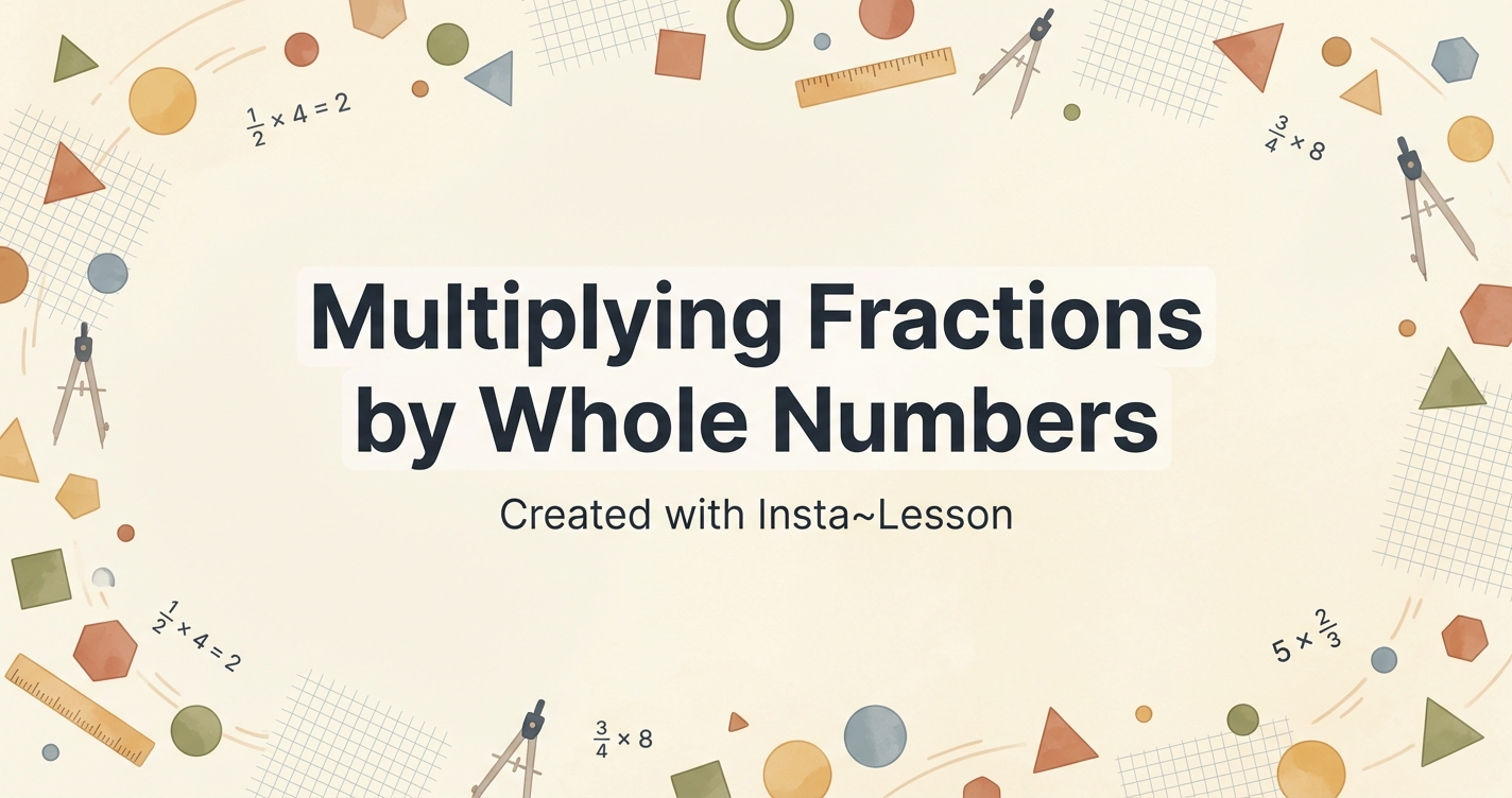 Multiplying Fractions By Whole Numbers Lesson Plan for Grade 6th Grade ...