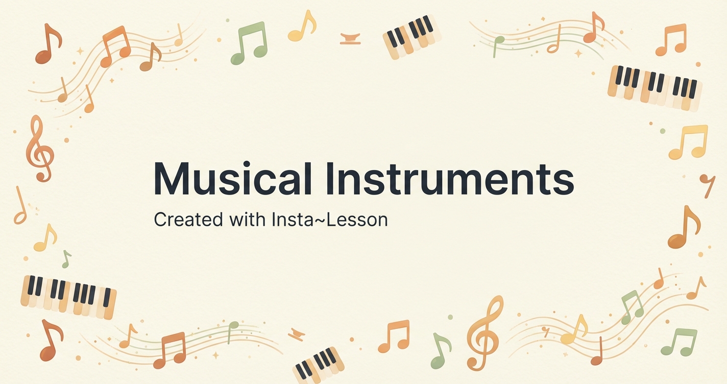 Musical Instruments Lesson Plan for Kindergarten | Free Music Lesson