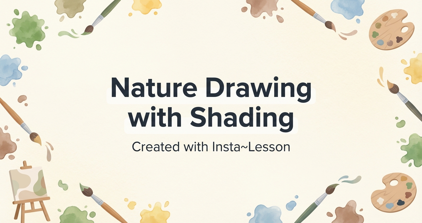 Nature Drawing With Shading Lesson Plan for Grade 6th Grade | Free Art ...