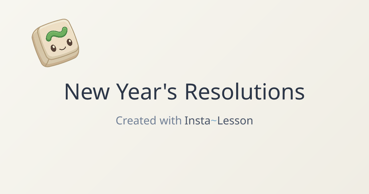 New Year's Resolutions Lesson Plan for Grade 5 | Free Health Lesson