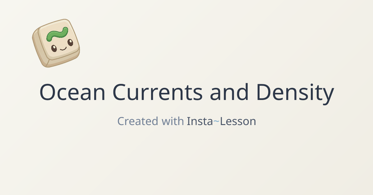 Ocean Currents Lesson Plan for 8th Grade | Free Science Lesson