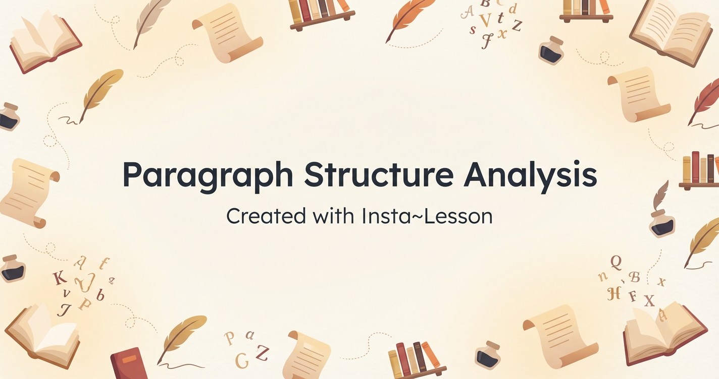 Paragraph Structure Analysis Lesson Plan for Grade 8th Grade | Free ELA ...
