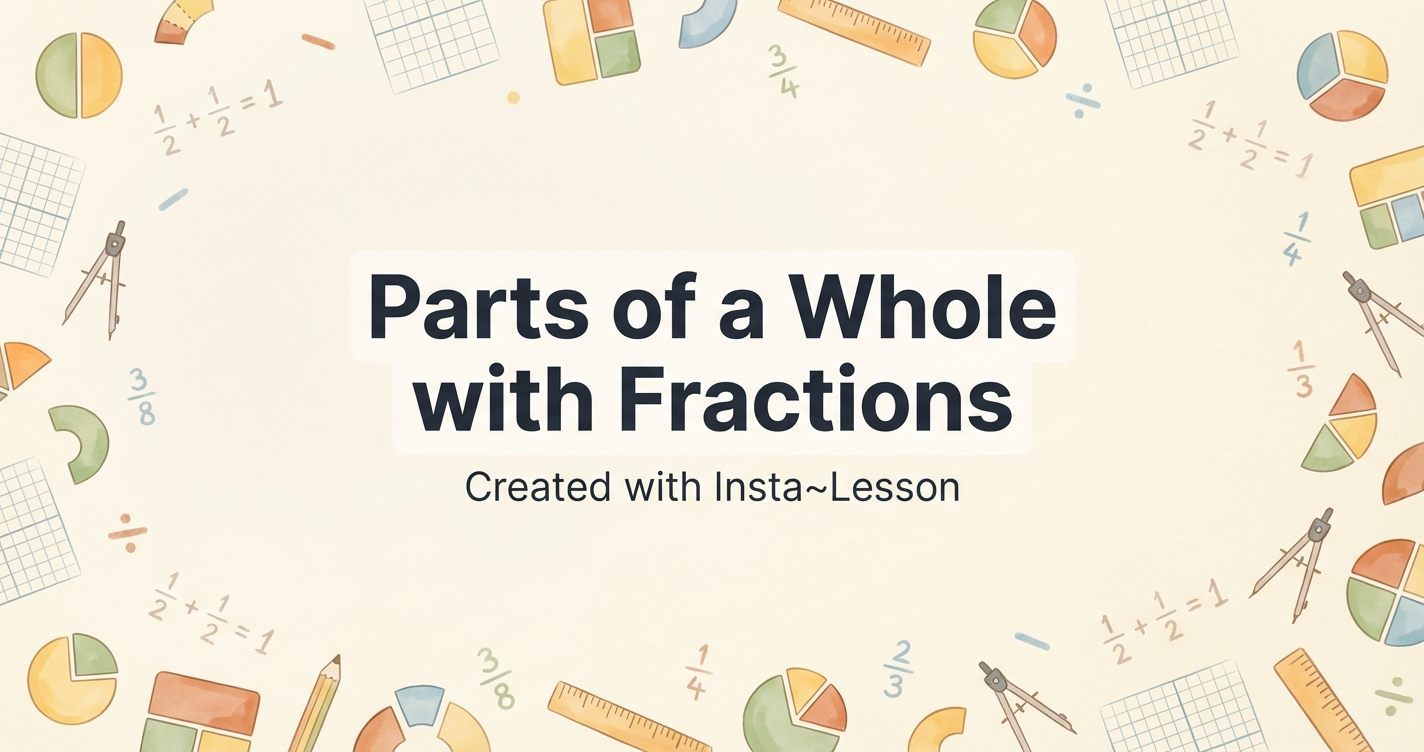 Parts Of A Whole With Fractions Lesson Plan for Grade 3 | Free Math Lesson