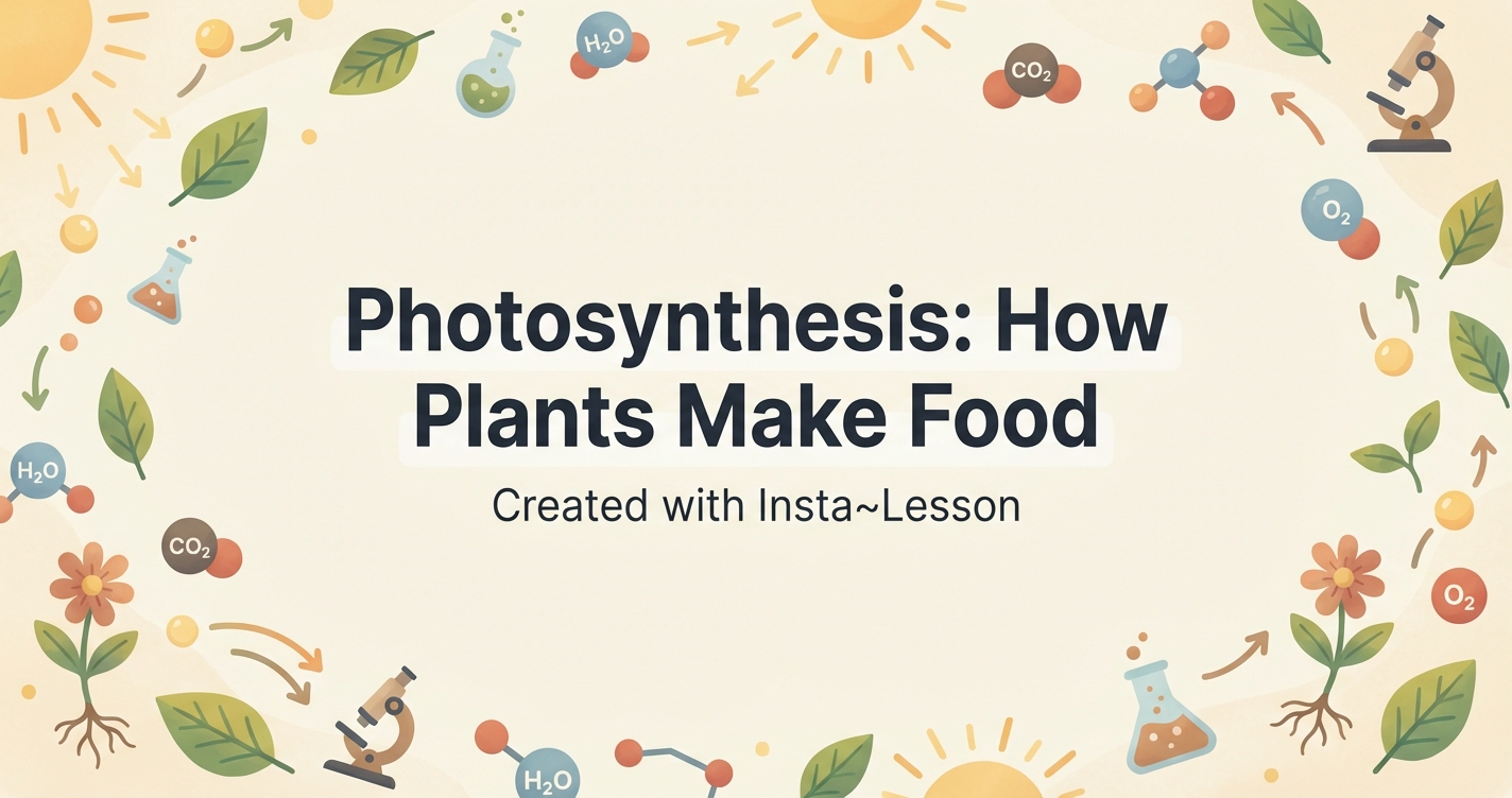 Photosynthesis: How Plants Make Food Lesson Plan for Grade 5 | Free ...