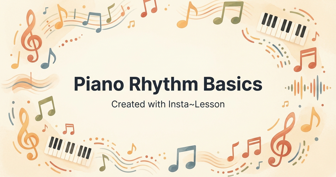 Piano Rhythm Basics Lesson Plan for Grade 10th Grade | Free Music Lesson