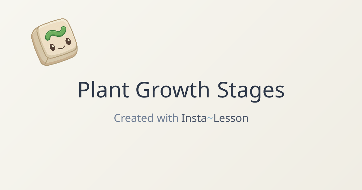 Plant Growth Stages Lesson Plan for Grade 2 | Free Science Lesson