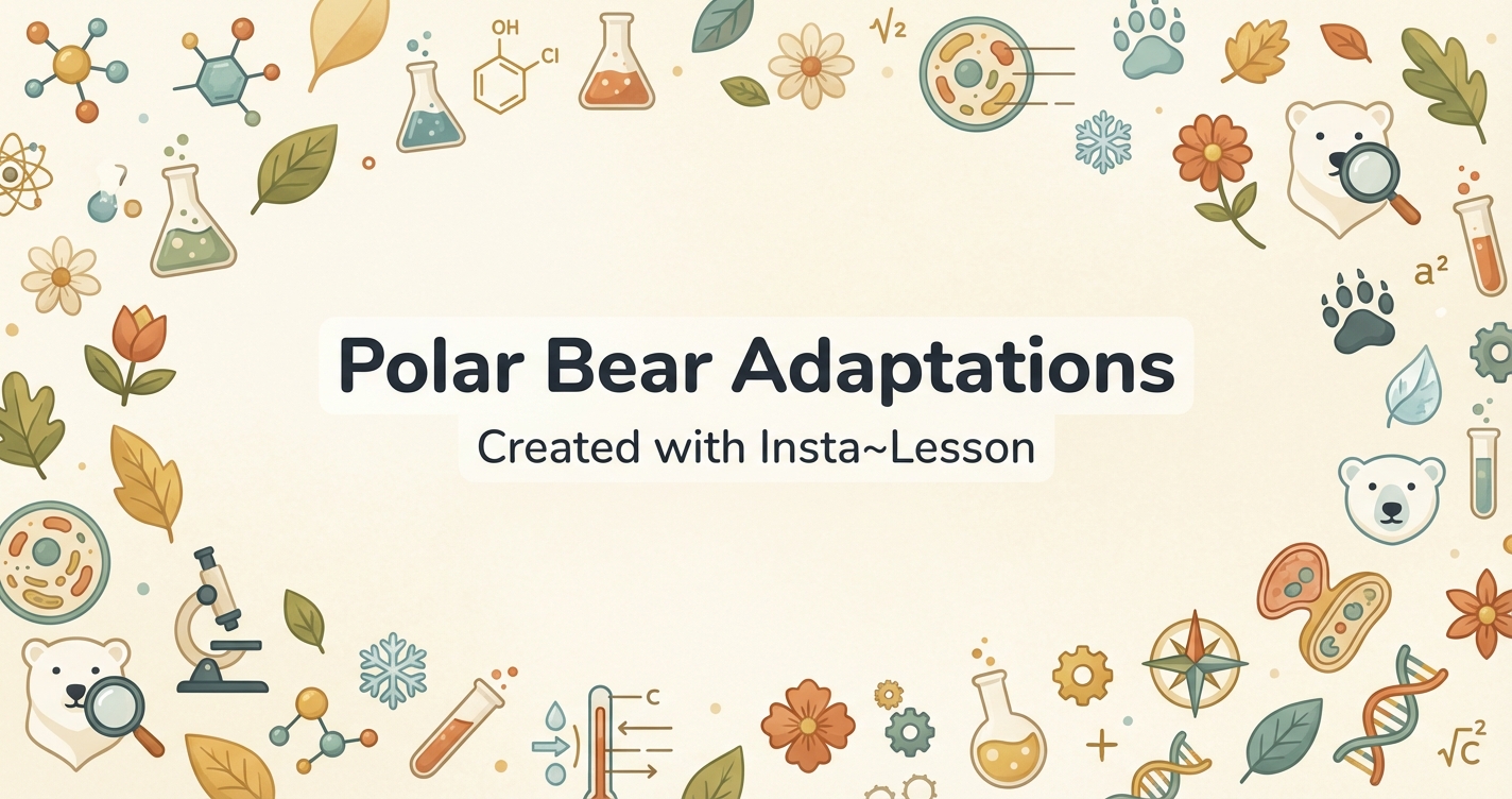 Polar Bear Adaptations Lesson Plan for Grade 9th Grade | Free Science ...