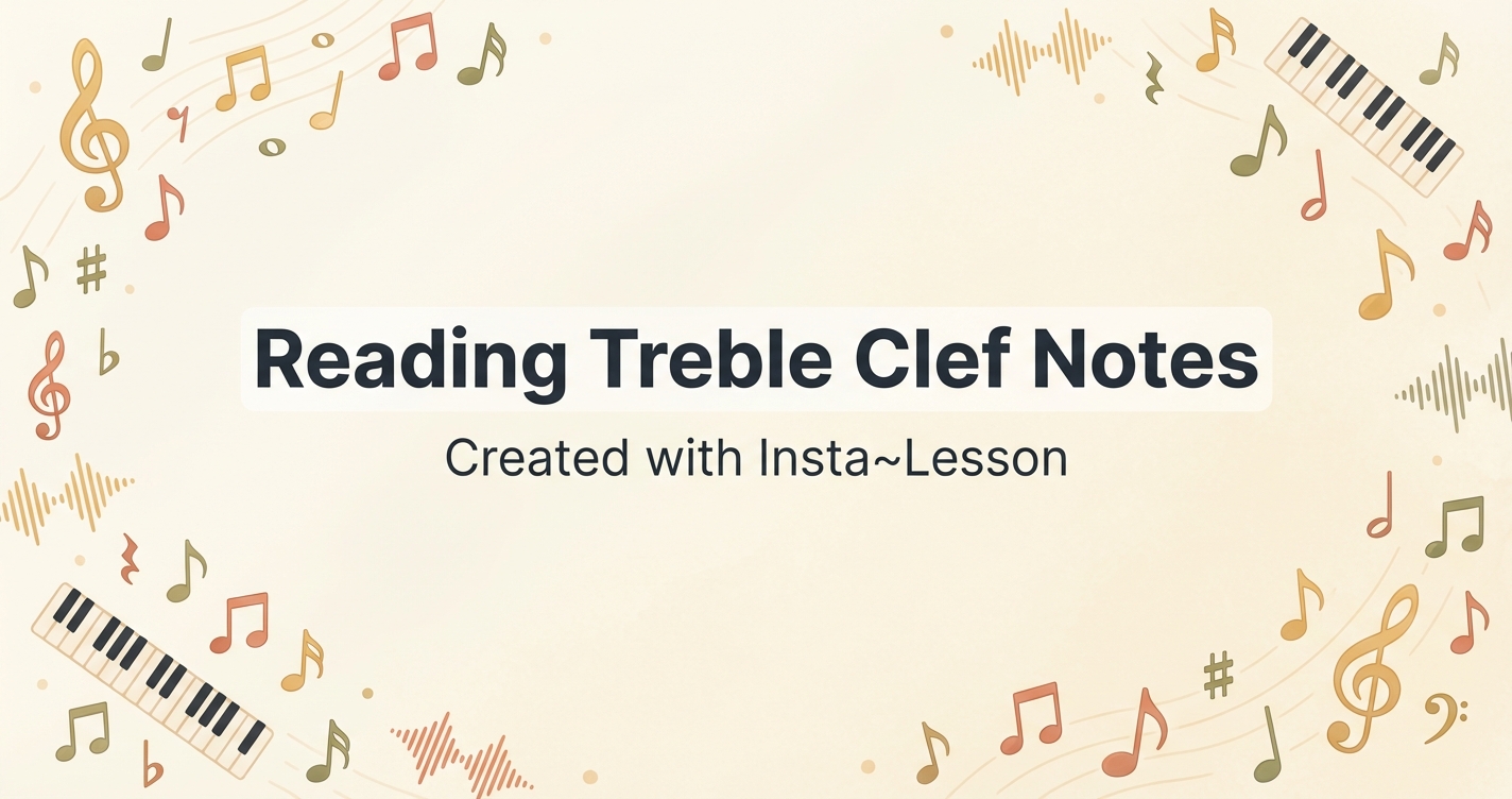 Reading Treble Clef Notes Lesson Plan for Grade 4th Grade | Free Music ...