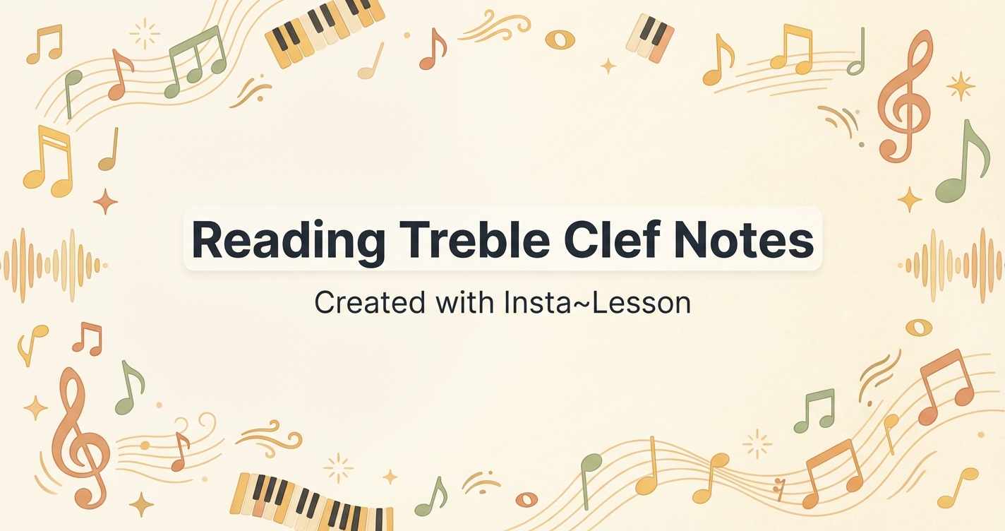 Reading Treble Clef Notes Lesson Plan for Grade 5th Grade | Free Music ...