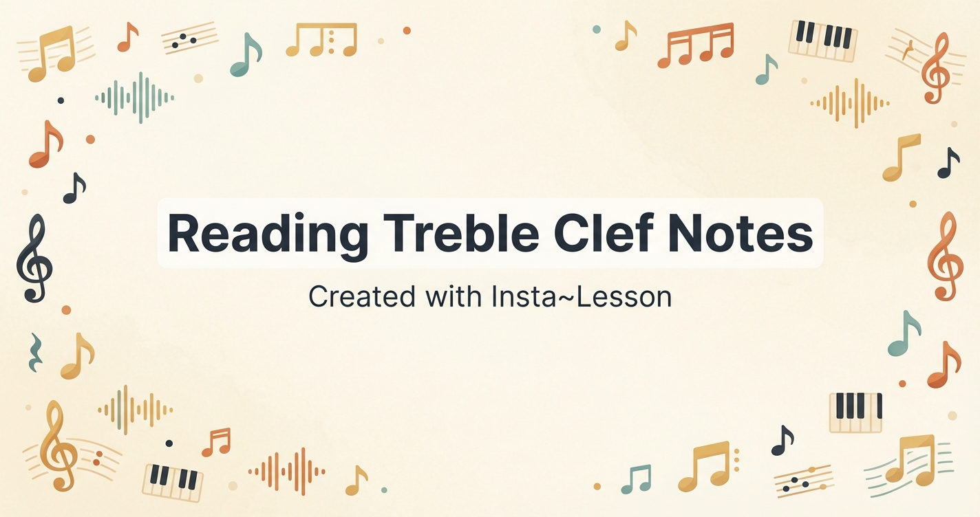 Reading Treble Clef Notes Lesson Plan for Grade 5th Grade | Free Music ...