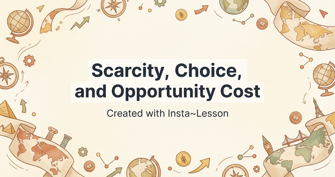 Scarcity, Choice, And Opportunity Cost Lesson Plan for Grade 3rd Grade ...