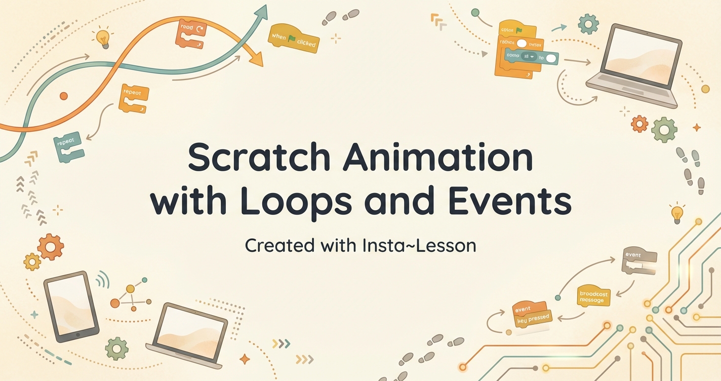 Scratch Animation With Loops And Events Lesson Plan for Grade 4 | Free ...
