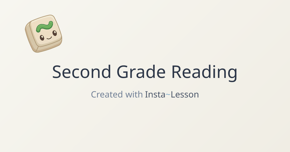 2nd grade reading Lesson Plan for Grade 1 | Free Educational Lesson