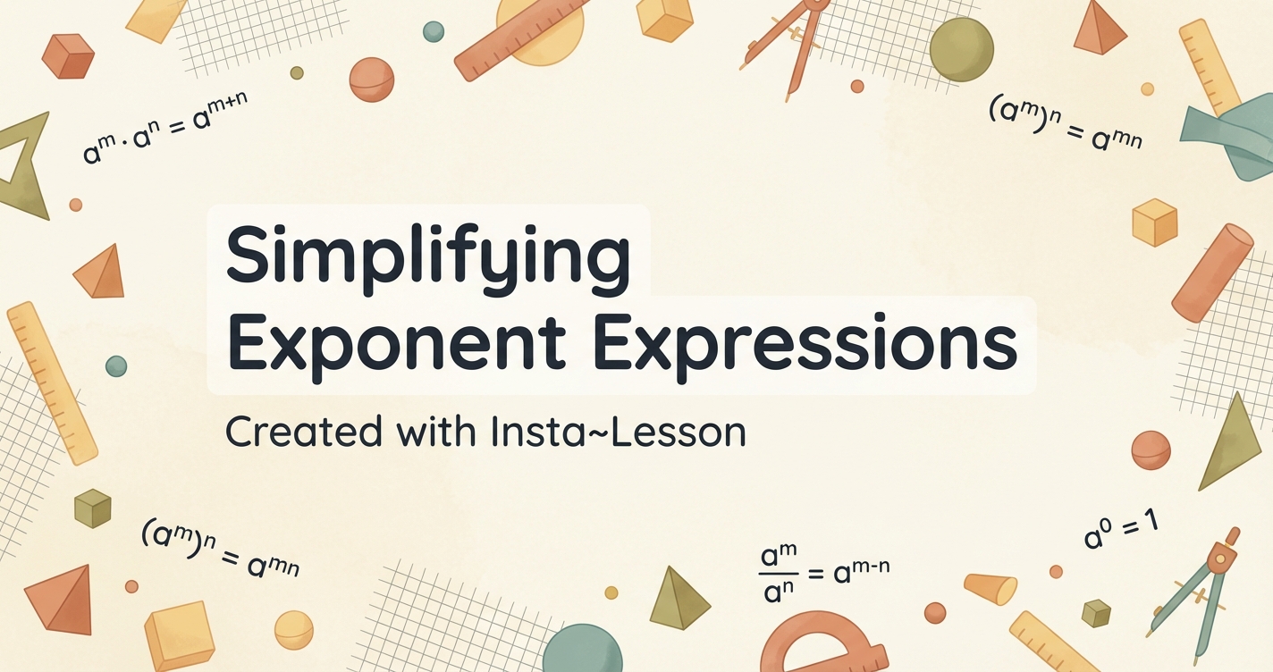 Simplifying Exponent Expressions Lesson Plan for Grade 8th Grade | Free ...