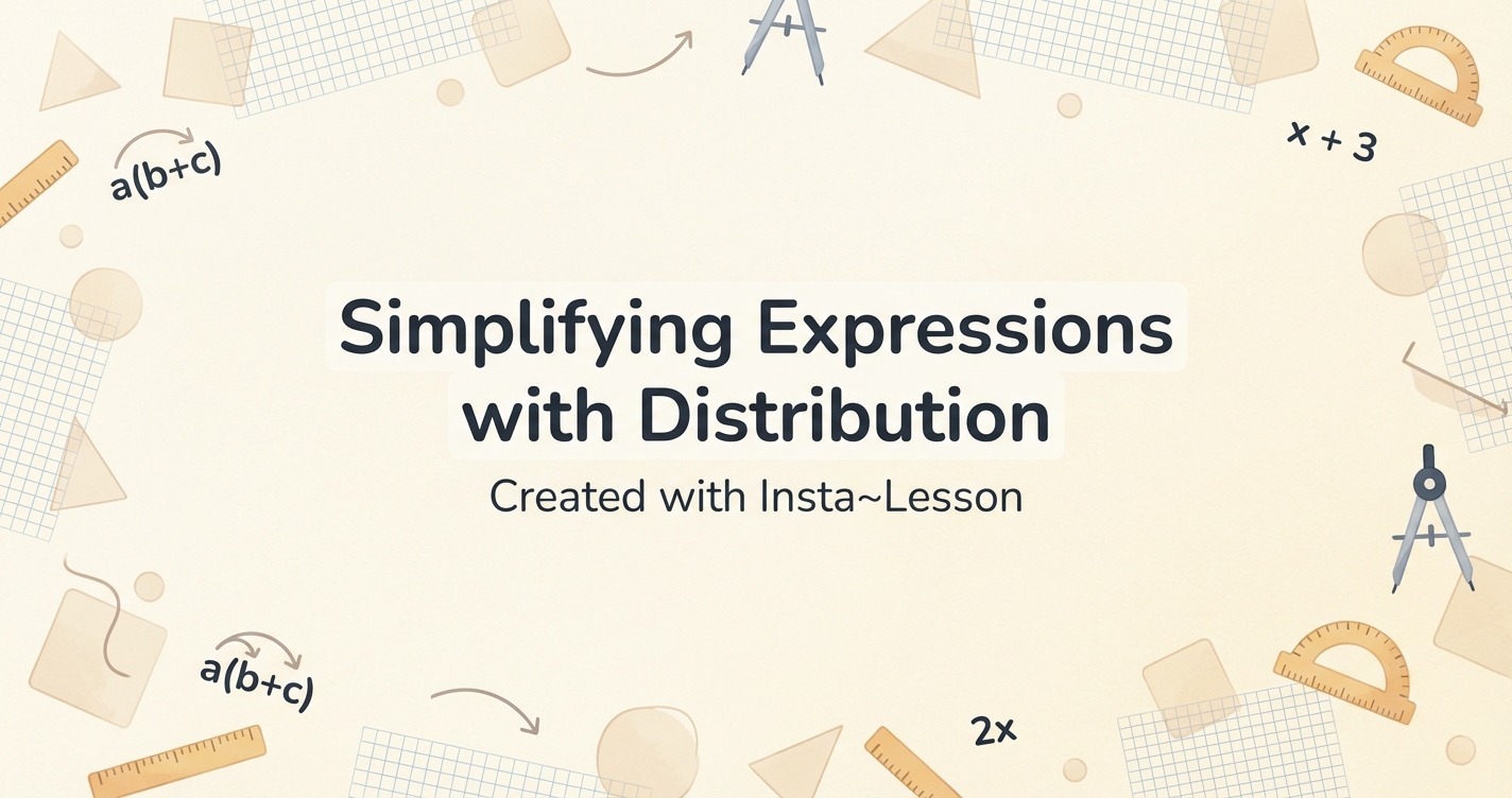 Simplifying Expressions With Distribution Lesson Plan for Grade 7th ...