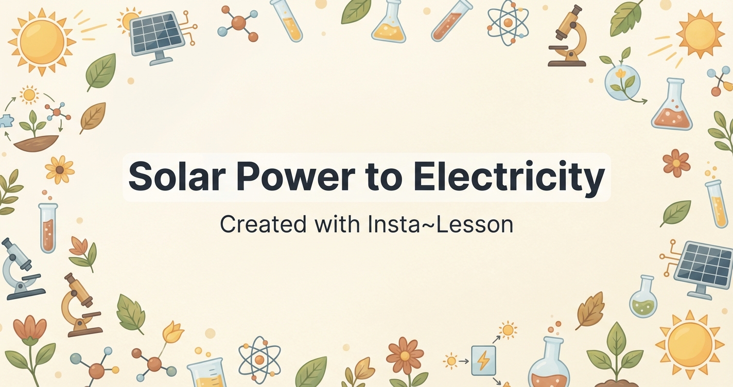 solar power Lesson Plan for 5th Grade | Free Science Lesson