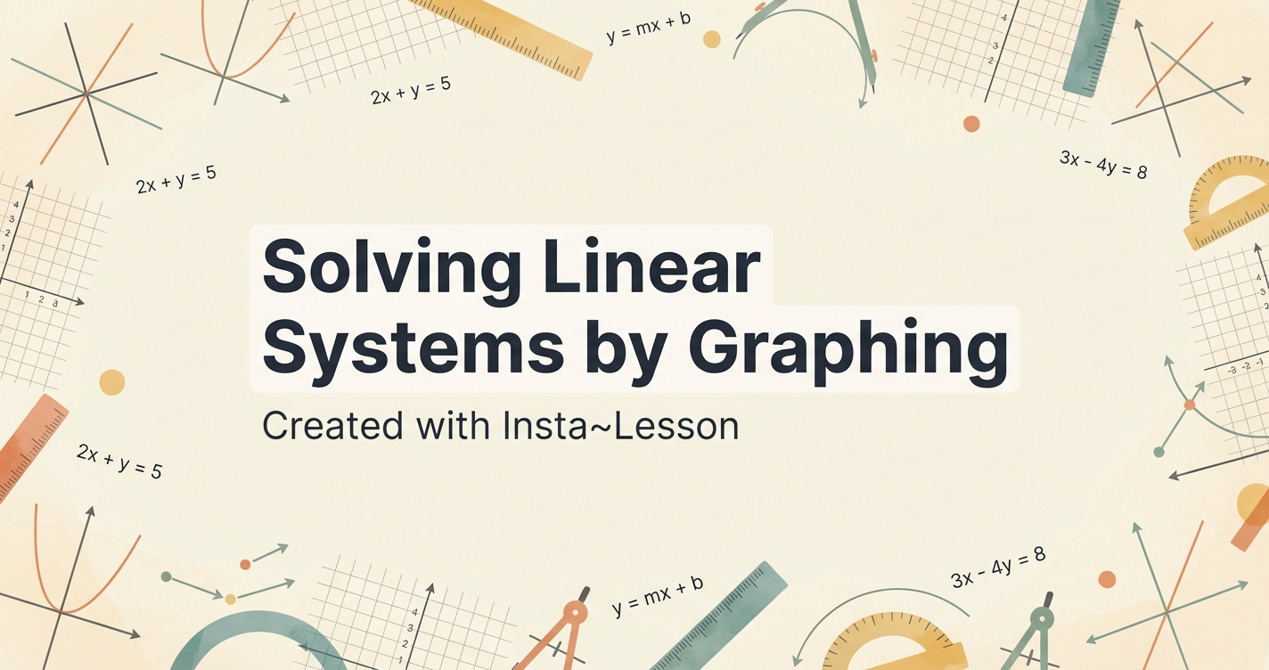 Solving Linear Systems By Graphing Lesson Plan for Grade 8th Grade ...