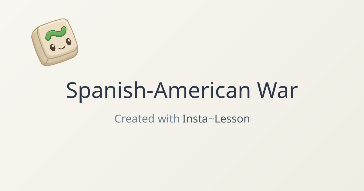 Spanish-american War Lesson Plan for Grade 5 | Free Social Studies Lesson