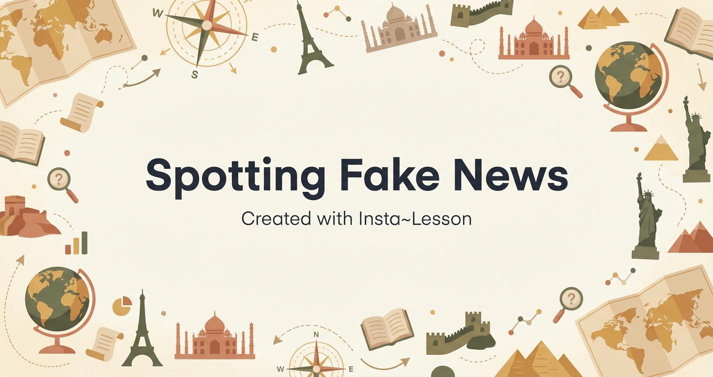 Spotting Fake News Lesson Plan for Grade 12th Grade | Free Social ...