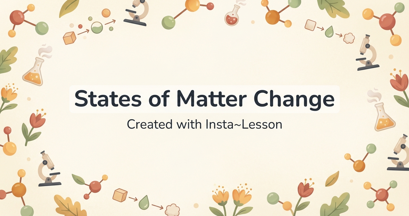 changes in matter Lesson Plan for 5th | Free Science Lesson