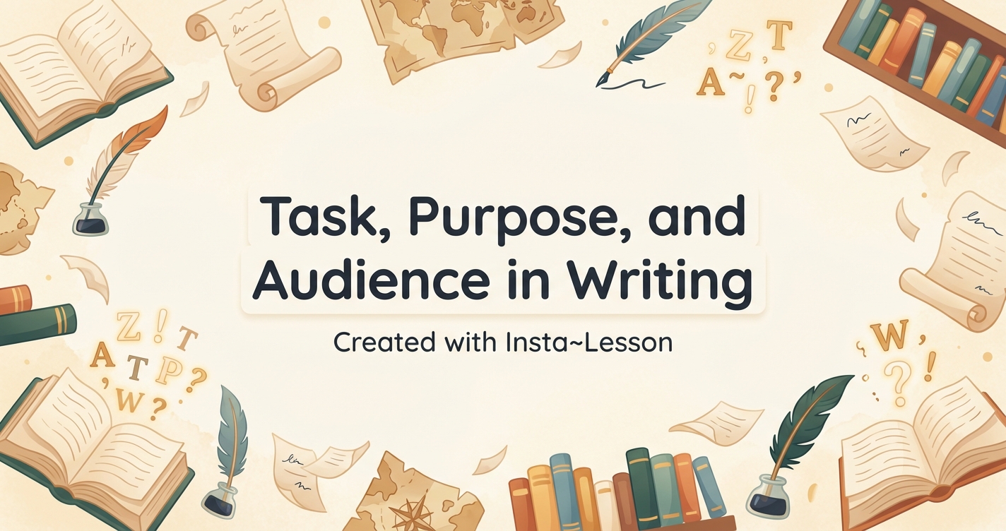 Task, Purpose, And Audience In Writing Lesson Plan for Grade 6th Grade ...