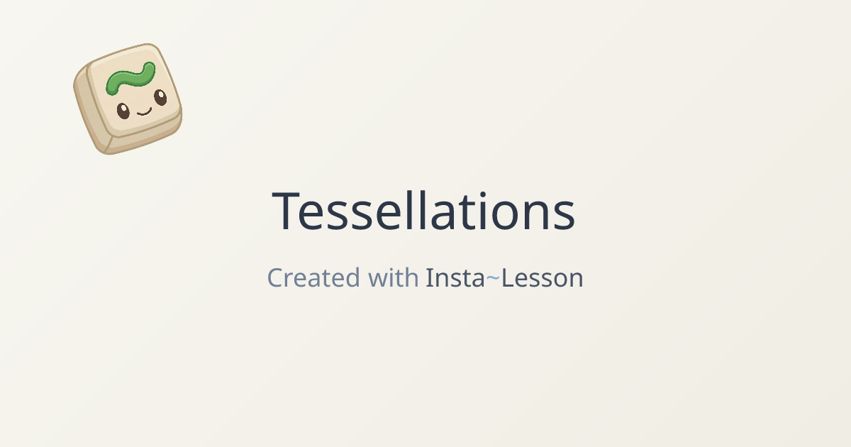 Tessellations Lesson Plan for Grade 5 | Free Math Lesson