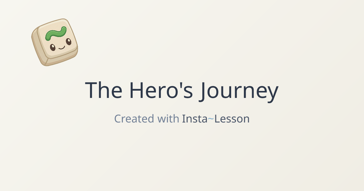 The hero's journey Lesson Plan for Grade 9 | Free ELA Lesson
