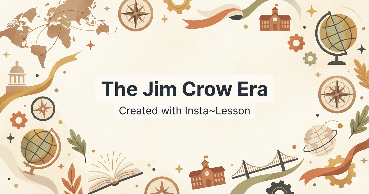 The Jim Crow Era Lesson Plan for Grade 10th Grade | Free Social Studies ...