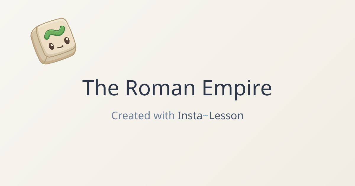 The Roman Empire Lesson Plan for Grade Unknown Grade | Free Social ...