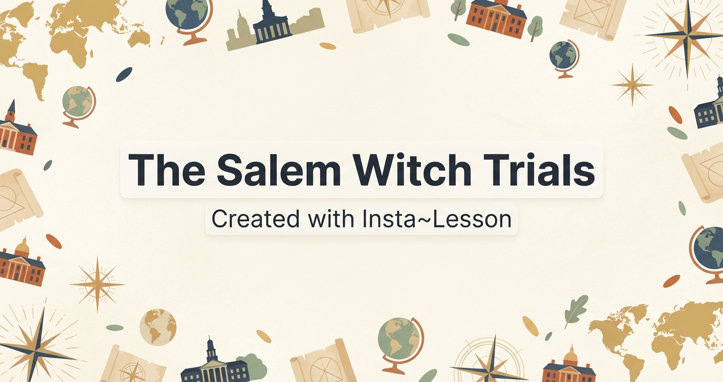 The Salem Witch Trials Lesson Plan for Grade 5th Grade | Free Social ...