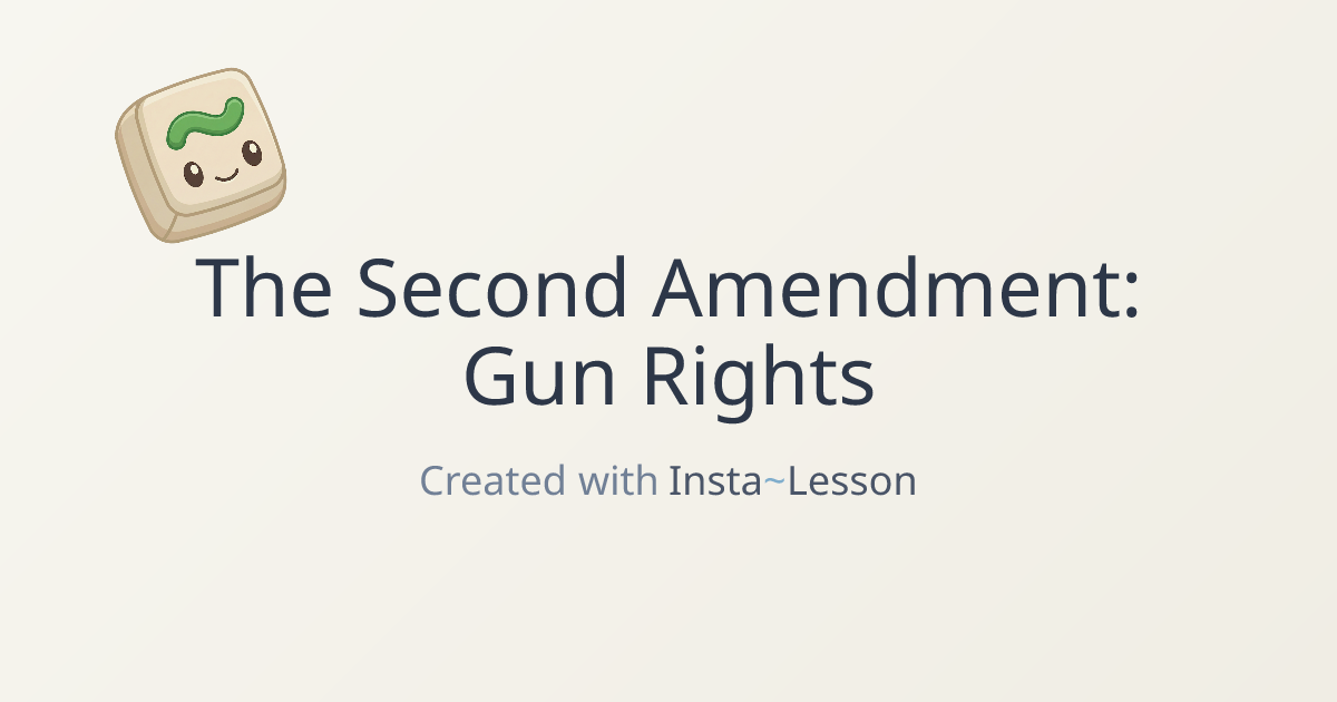 The Second Amendment: Gun Rights Lesson Plan for Grade 7th Grade | Free ...