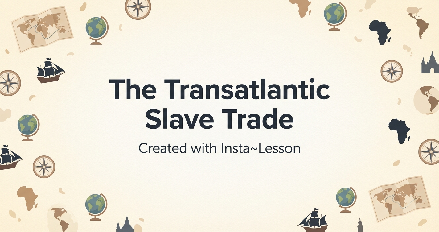 The Transatlantic Slave Trade Lesson Plan for Grade 8th Grade | Free ...
