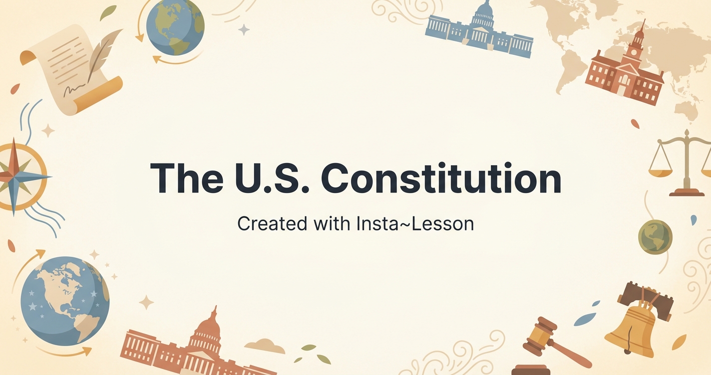 The U.s. Constitution Lesson Plan for Grade 8th Grade | Free Social ...