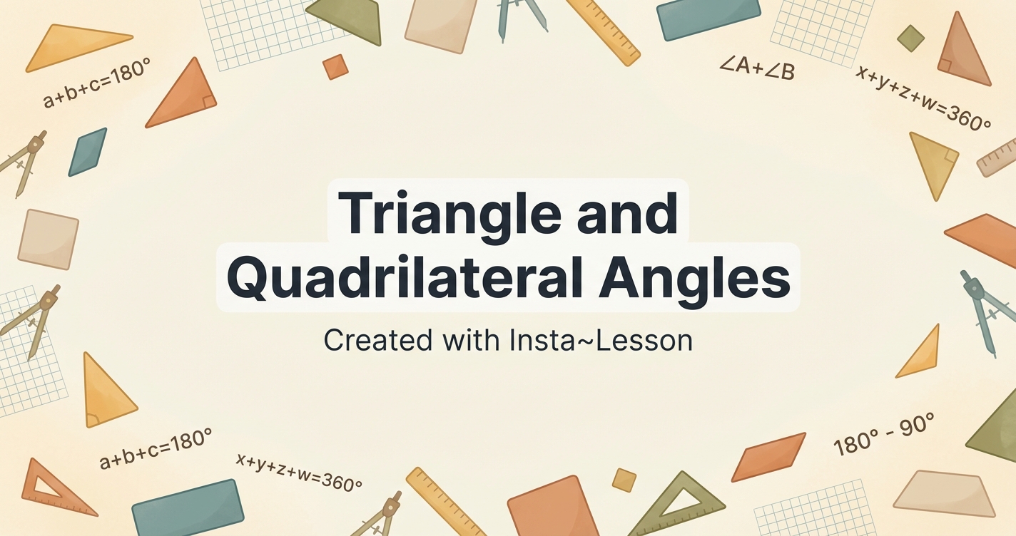 Triangle And Quadrilateral Angles Lesson Plan for Grade 7th Grade ...