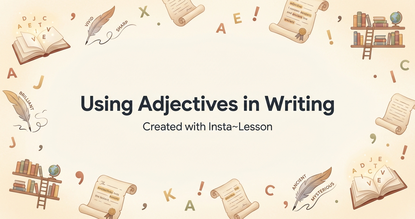 Using Adjectives In Writing Lesson Plan for Grade 7th Grade | Free ELA ...