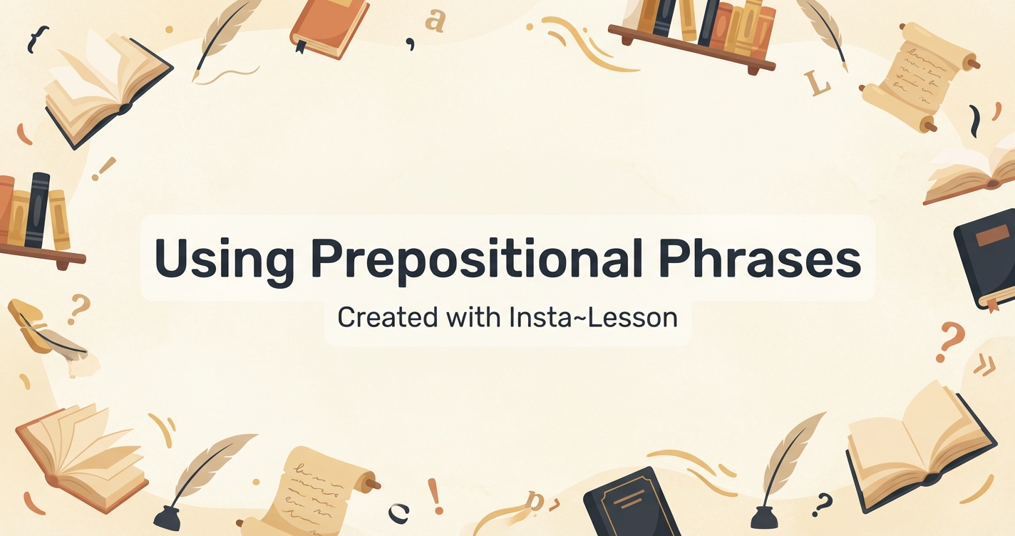 Using Prepositional Phrases Lesson Plan for Grade 11 | Free ELA Lesson